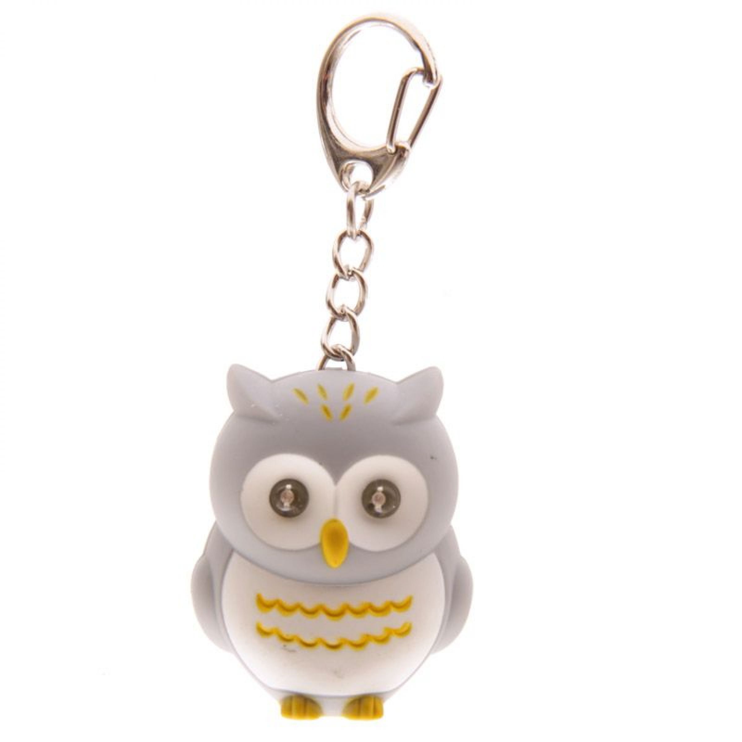 Køb Puckator Hooting Owl Ugle Nøgleringslygte Med Lyd - Grå - Lommelygte